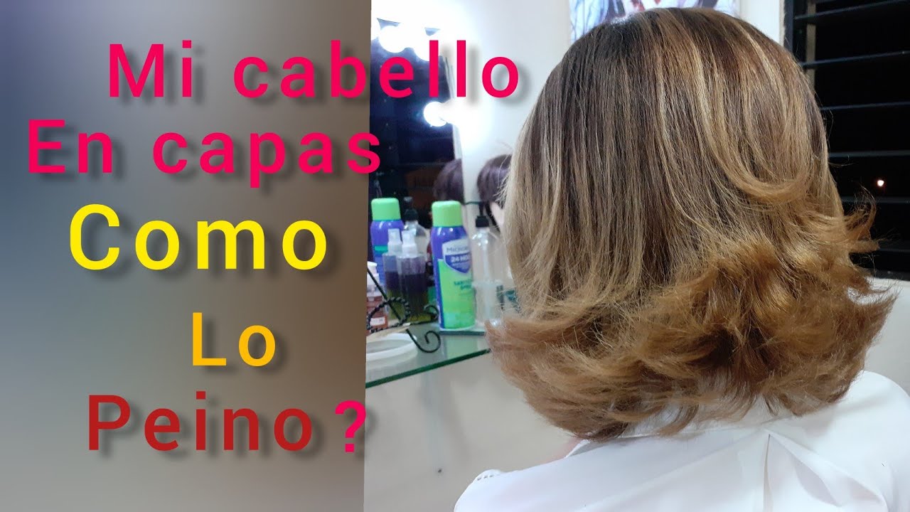 💆‍♀️COMO PEINAR EL CABELLO EN CAPAS, CON PLANCHA💇‍♀️ - YouTube
