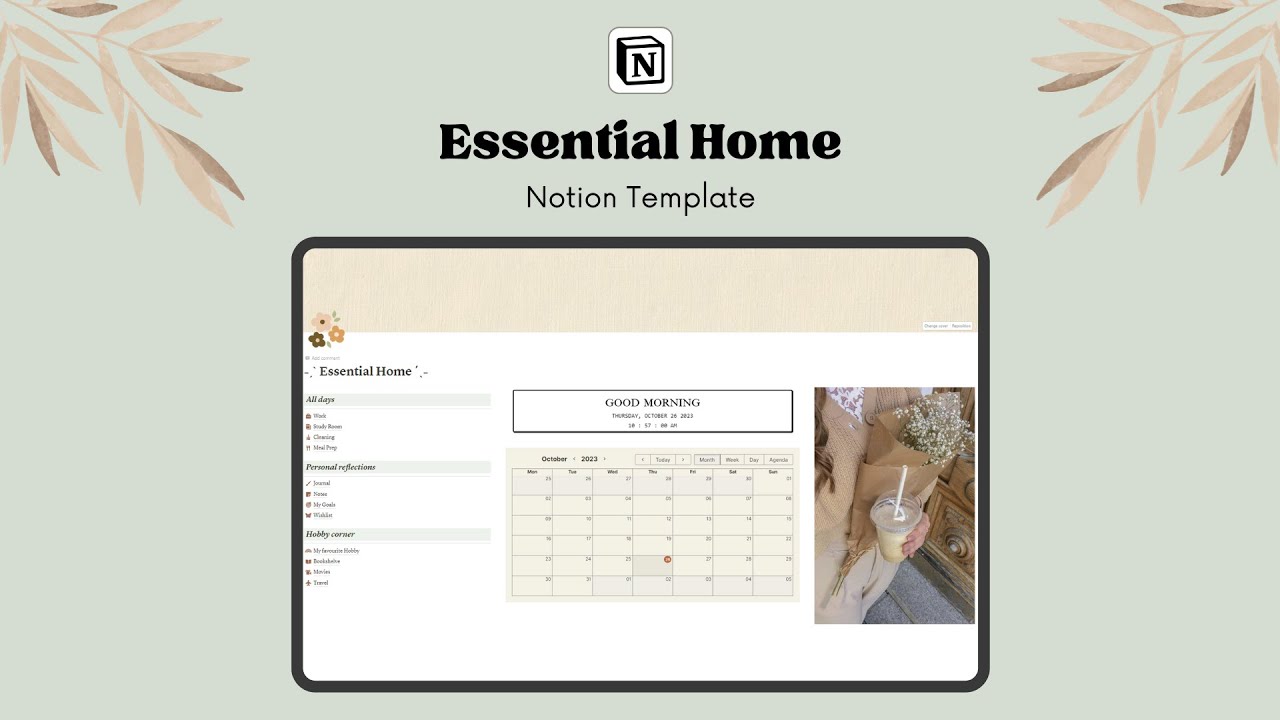 Essential Home - Aesthetic Notion Template (FREE) - YouTube