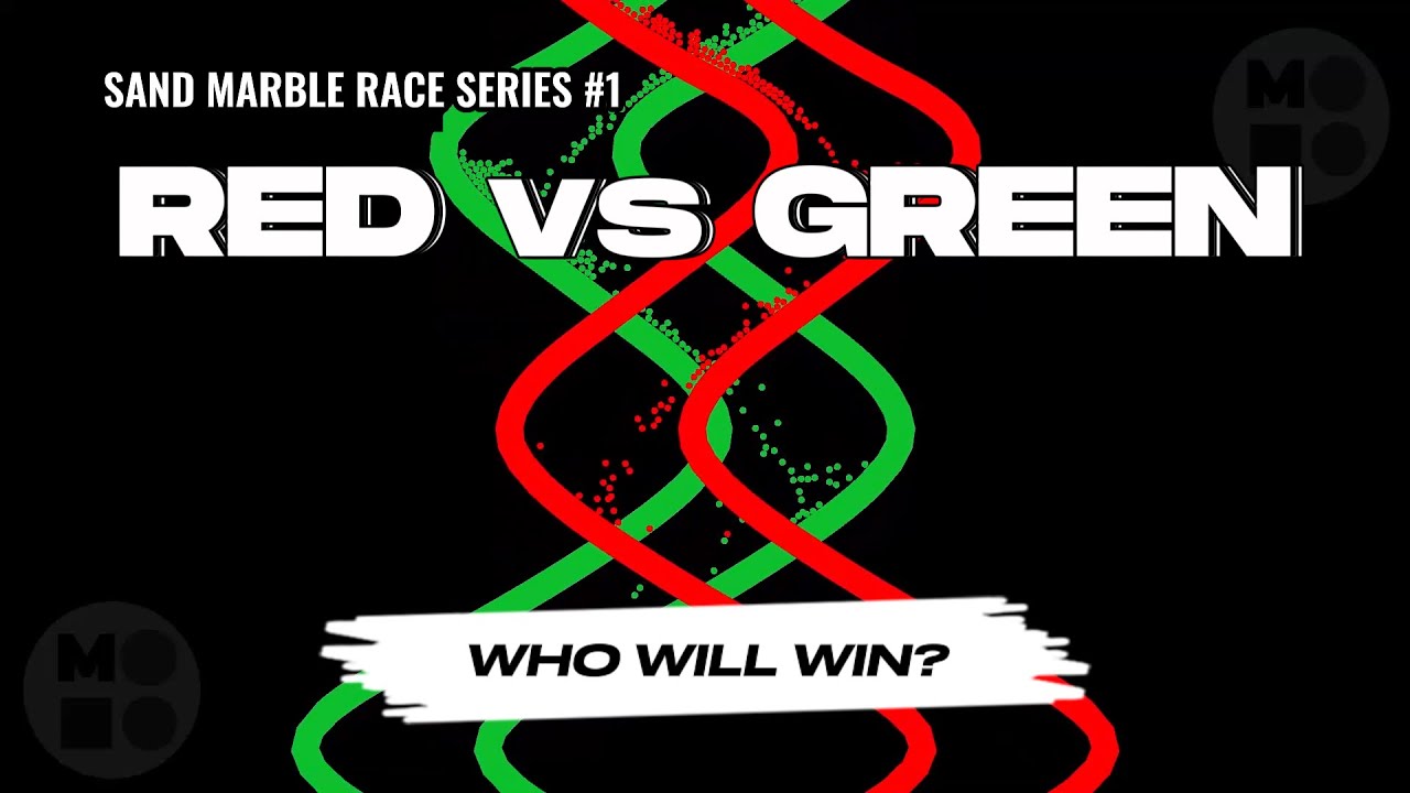 Satisfying Sand Marble Race | Red vs Green - YouTube