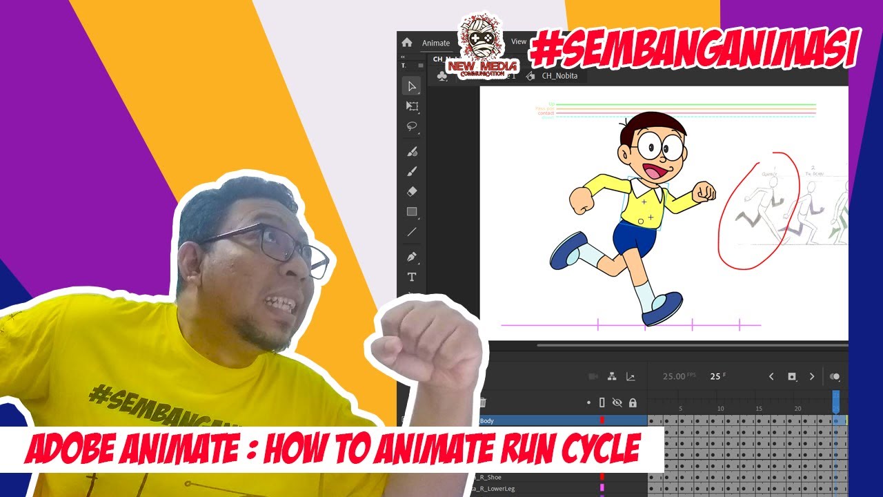Adobe Animate CC: How To Animate Run Cycle - YouTube