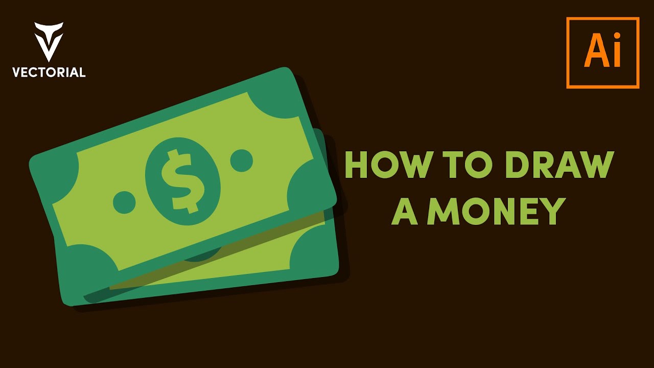 How to Draw a Money icon in Adobe Illustrator - YouTube