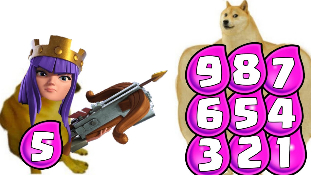 Archer Queen Defends: [ Elixir 1 to 9 ] - YouTube