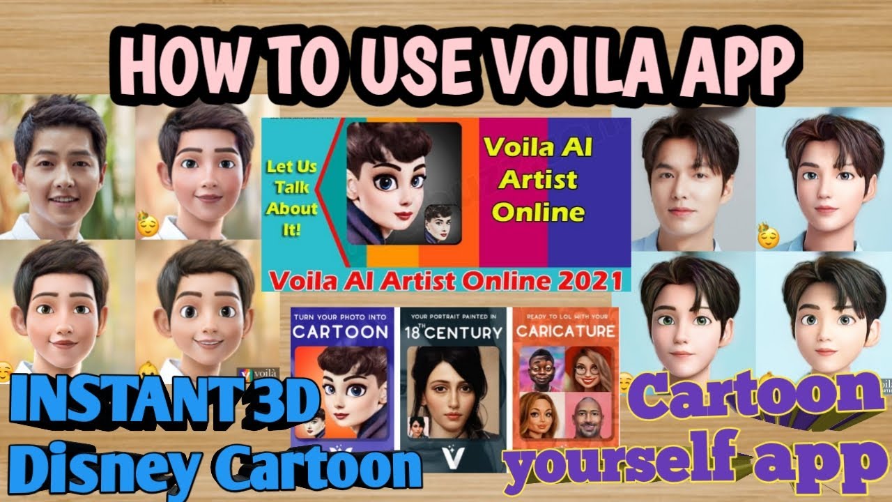 VOILA APP TUTORIAL - HOW TO USE VOILA APP - VOILA AI ARTIST - CARTOON ...