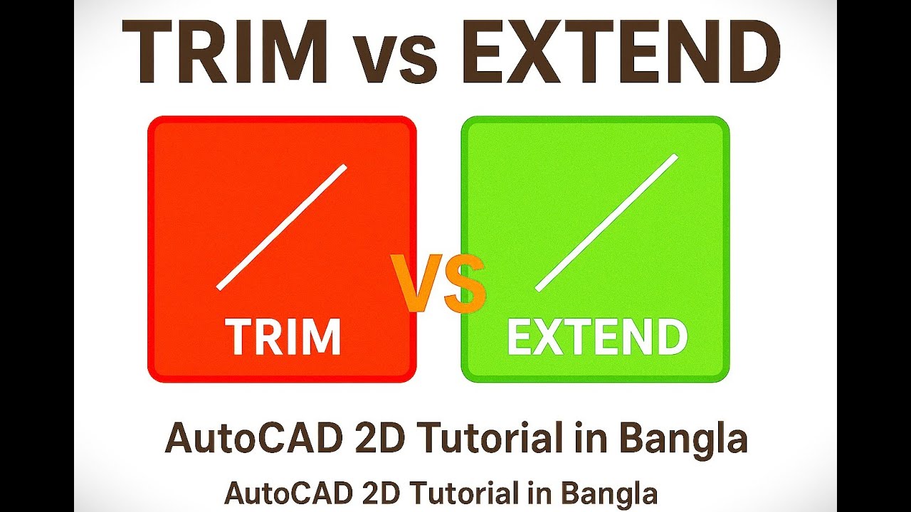 "AutoCAD TRIM vs EXTEND Command | Difference and Full Explanation in ...