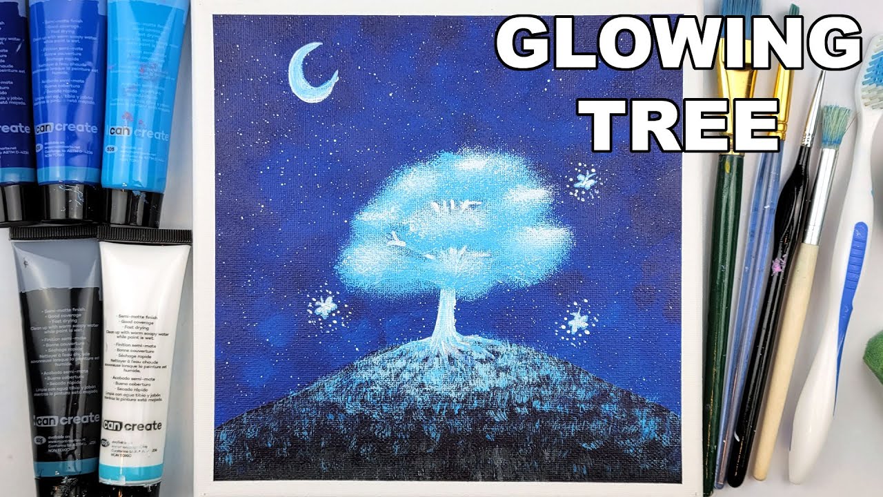 The Magic Tree | Easy Acrylic Painting for Beginners | Step by Step #38 ...