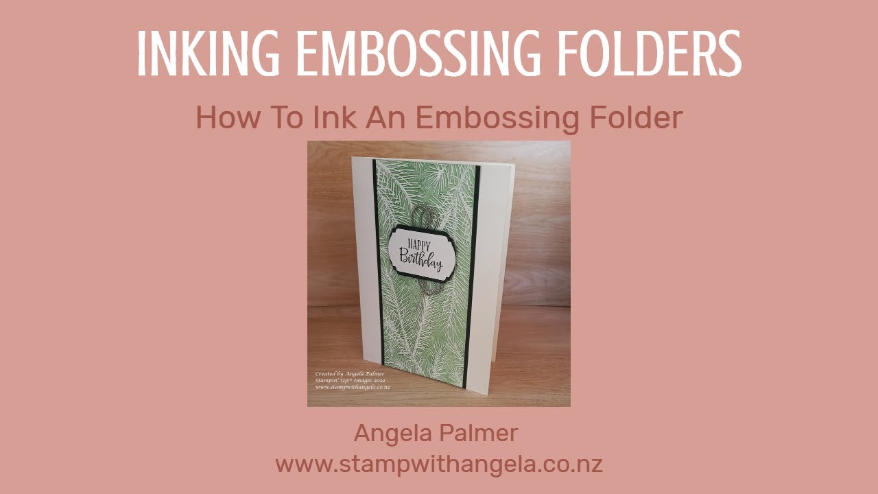 How To Ink An Embossing Folder - YouTube