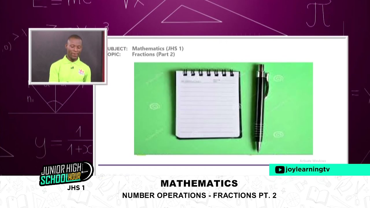 Maths Jhs-1 Number Operations Fractions PT-2 18-05-2022 - YouTube