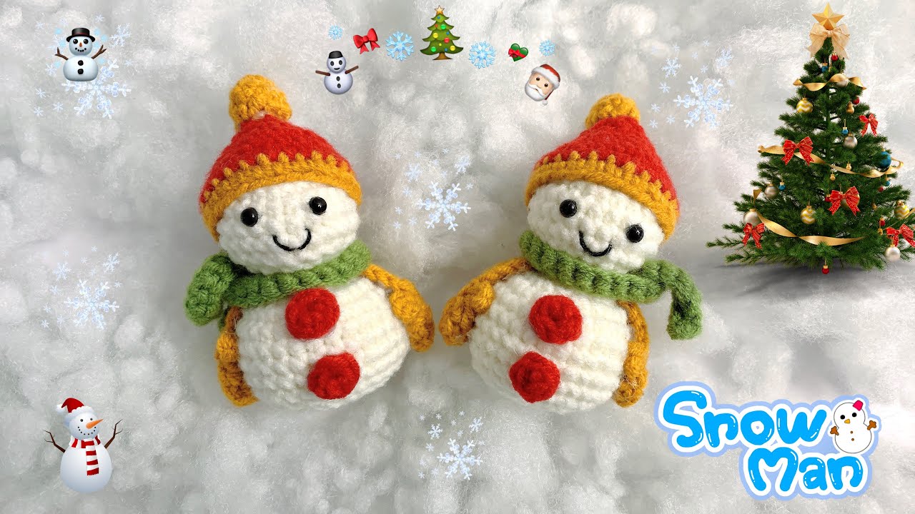 Crochet Snowman Ornament | How To Crochet A Snowman | Xuxu Crochet ...