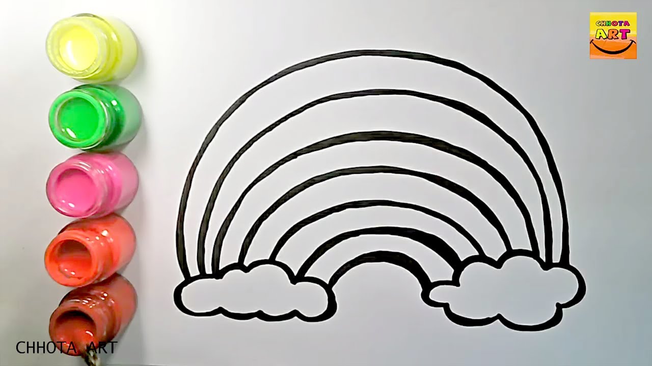 Rainbow Painting drawing इंद्रधनुष पेंटिंग ड्राइंग Chhota Art #00012 ...