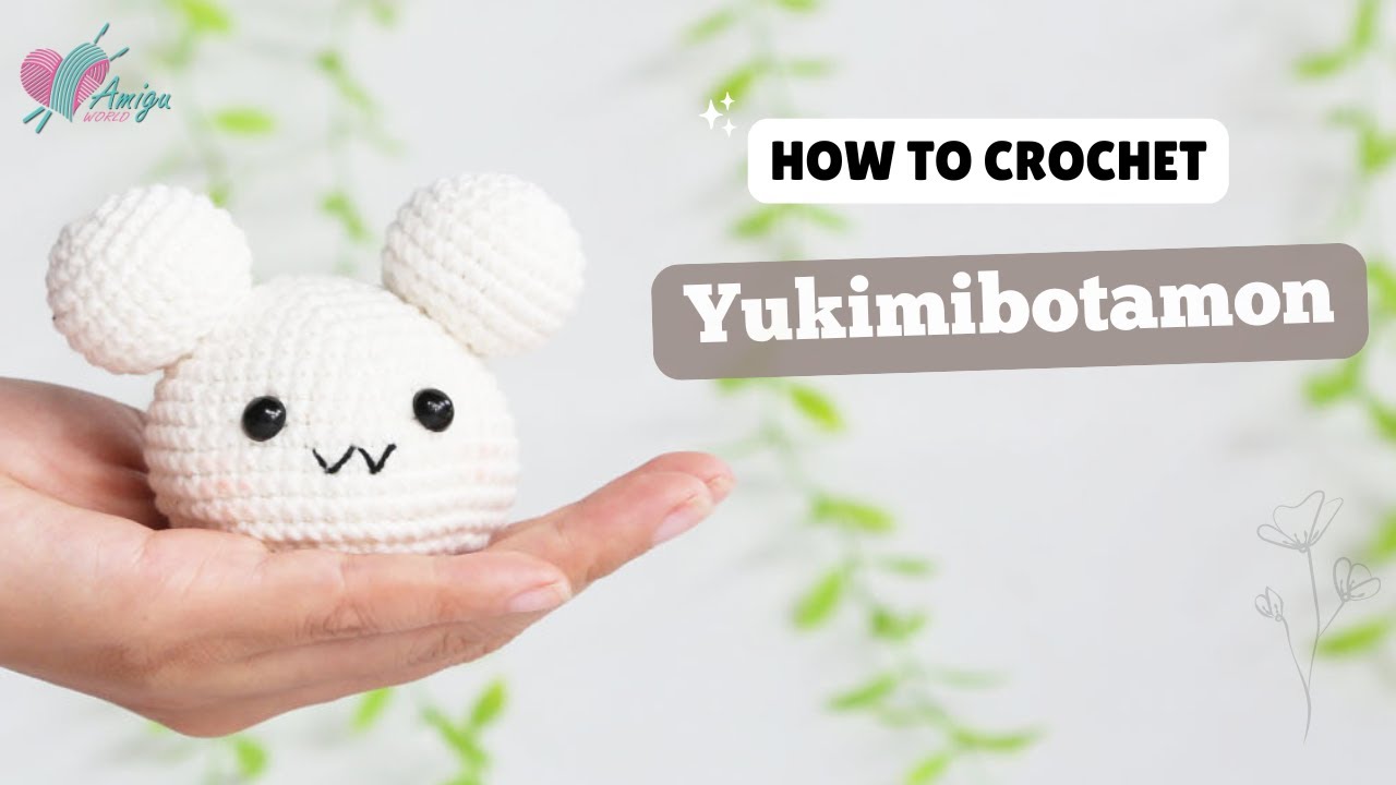 #580 | Crochet Yukimibotamon | Keychains | Crochet Digimon Amigurumi ...