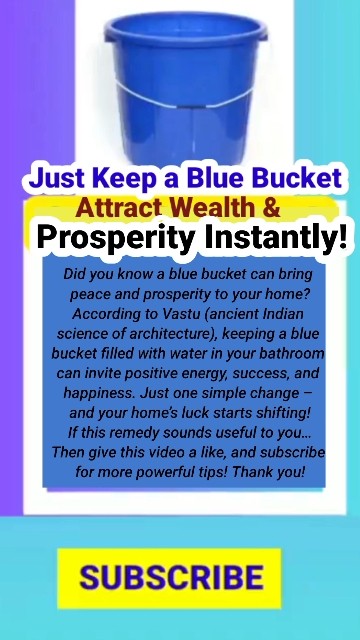 Just Keep a Blue Bucket – Attract Wealth & Prosperity Instantly! - YouTube