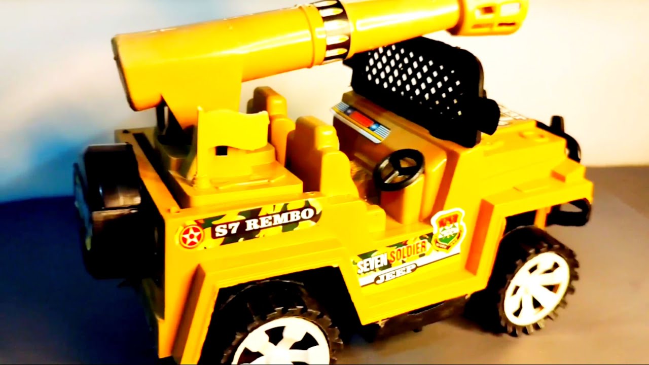 Kids playing with military toy jeep | Soldier toy jeep | Army jeep toy ...
