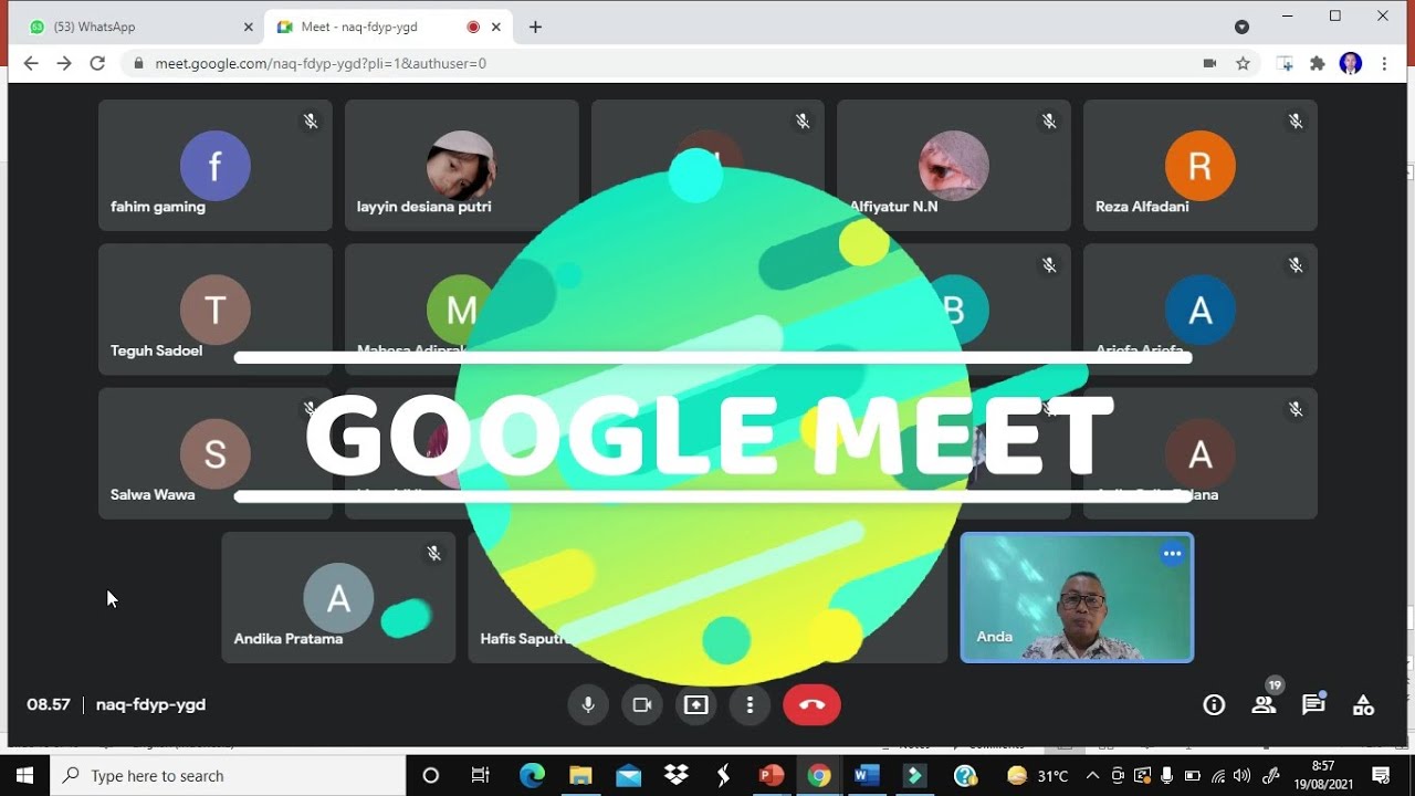 PEMBELAJARAN MENGGUNAKAN GOOGLE MEET - YouTube