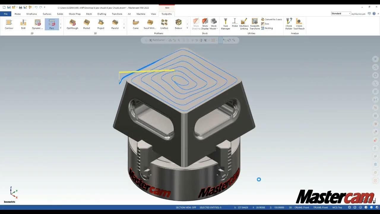 MACROMILL - Axis Substitution - CNC - Mastercam - YouTube