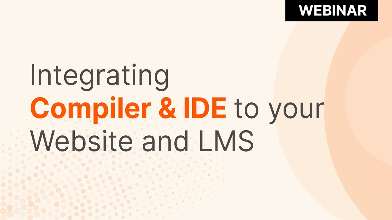 Integrate Compiler & IDE to your Website and LMS - YouTube