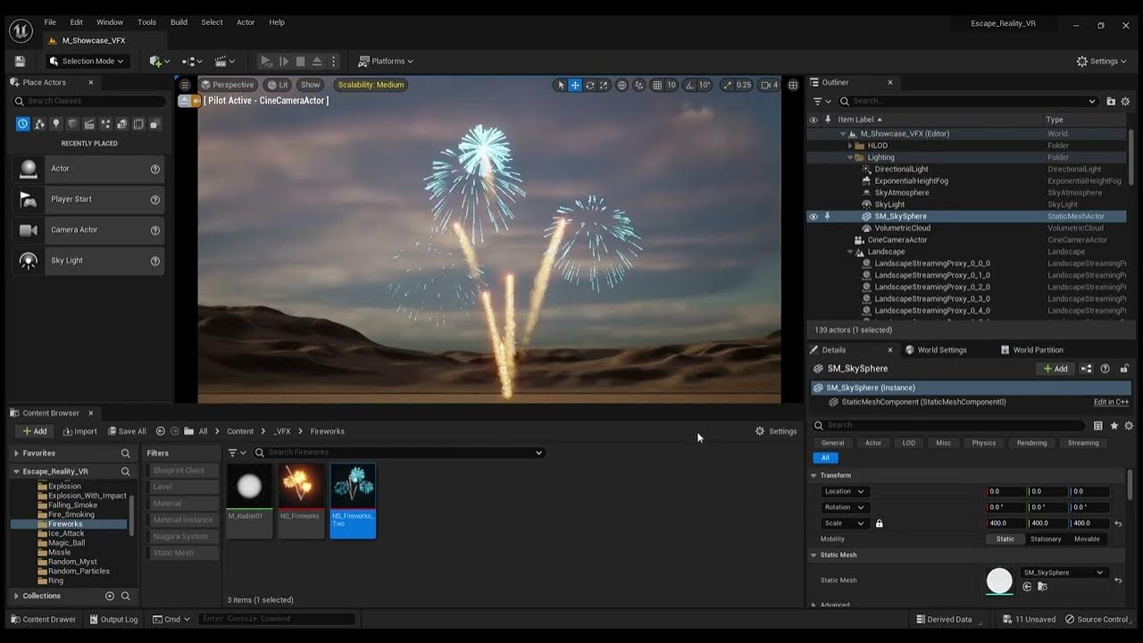 Unreal Engine Niagara Fireworks - YouTube
