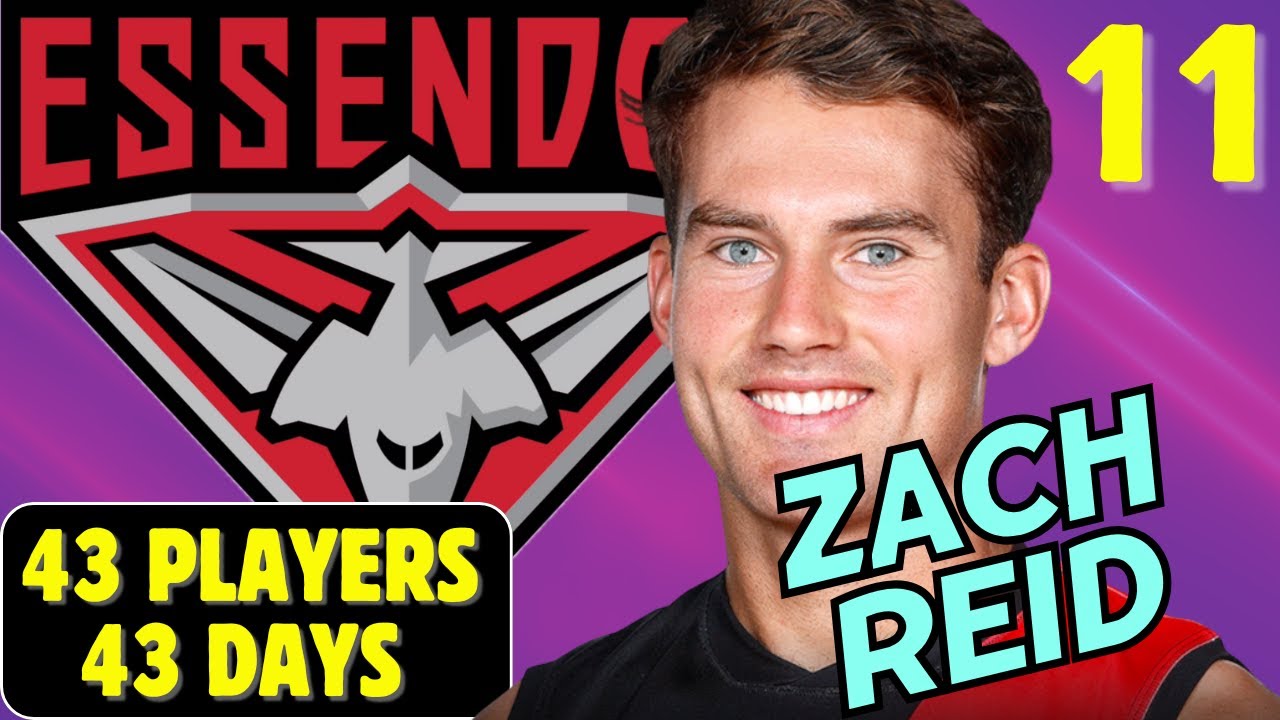 Essendon's ZACH REID praises Matthew Inness on his injury recovery. 43 ...