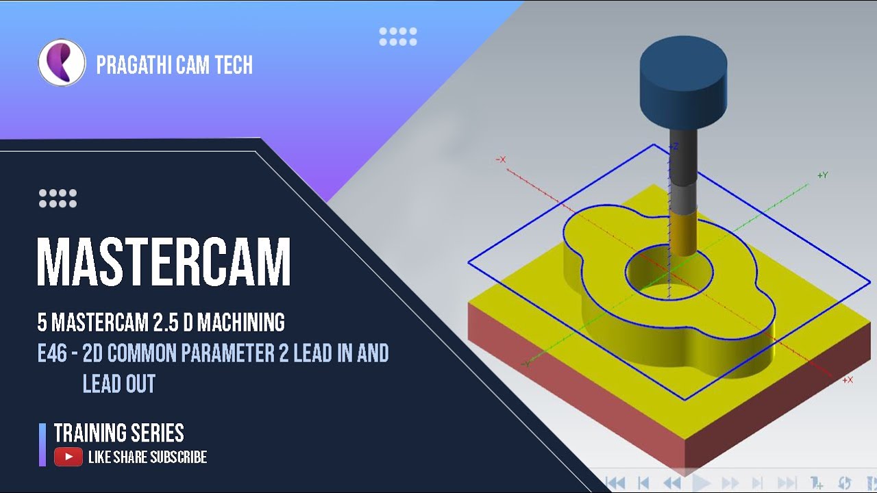 Mastercam- 2D common Parameter 2 and Lead in and lead out - YouTube