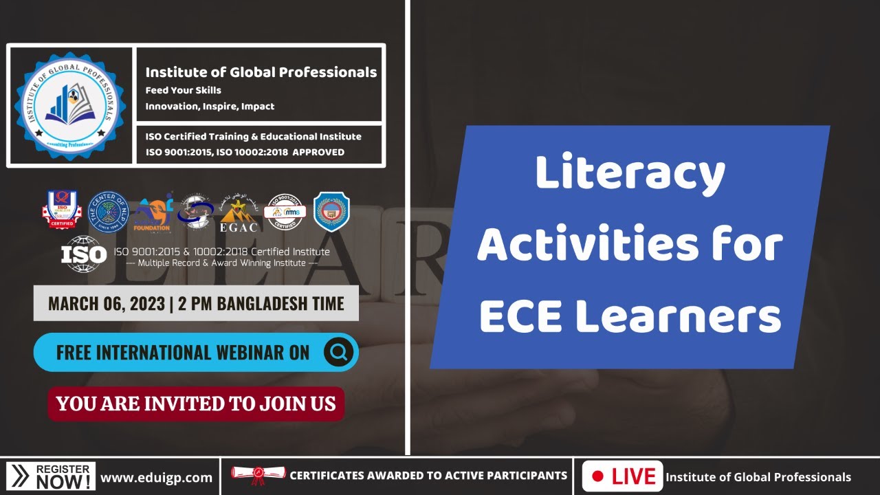 Literacy Activities for ECE Learners - YouTube