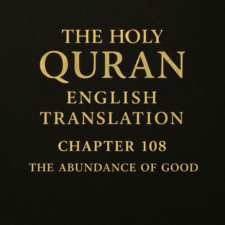 Holy Quran English Translation Chapter 108 The Abundance Of Good # ...