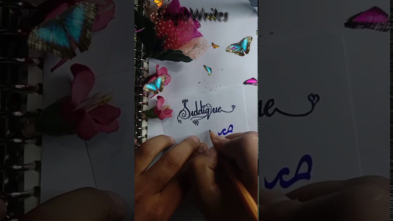 Name calligraphy for beginners - YouTube