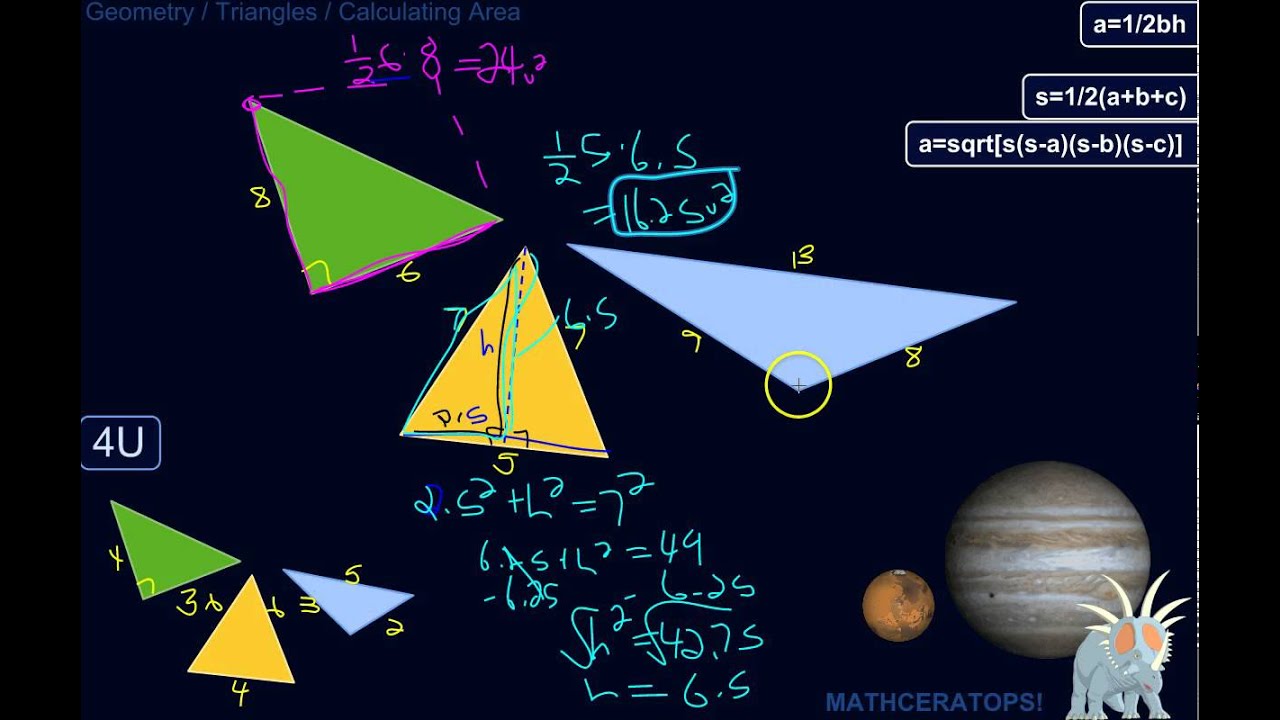Finding the Areas of Different Kinds of Triangles - YouTube