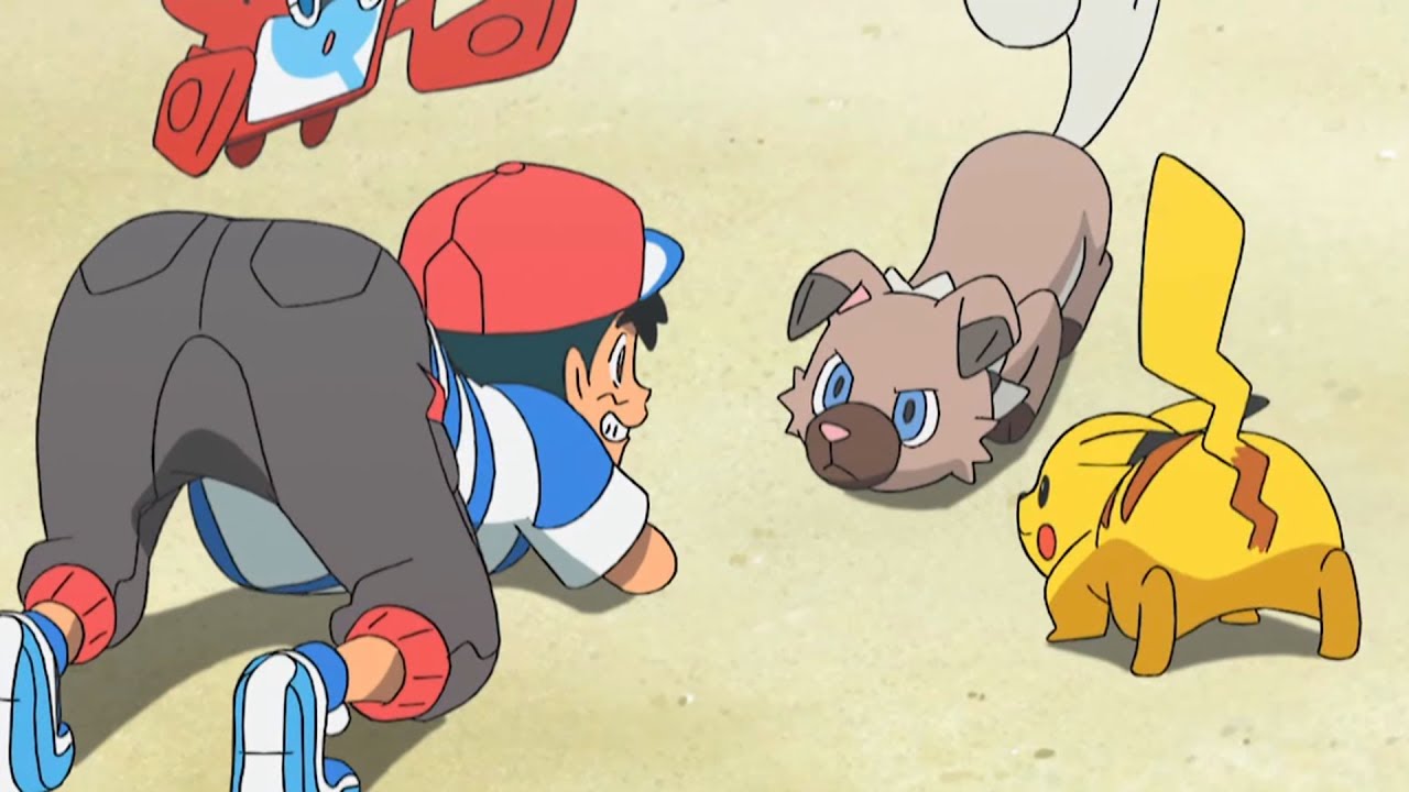 Ash Ketchup trains with Rockruff (Pokémon Sun and Moon Abridged) - YouTube