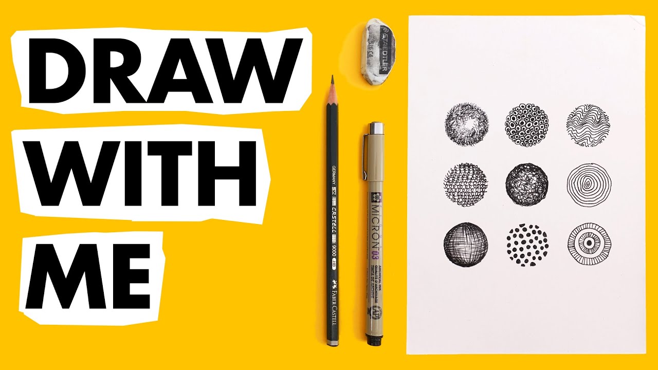 Real Time Mindful Drawing Tutorial: Tiny | Draw With Me - YouTube