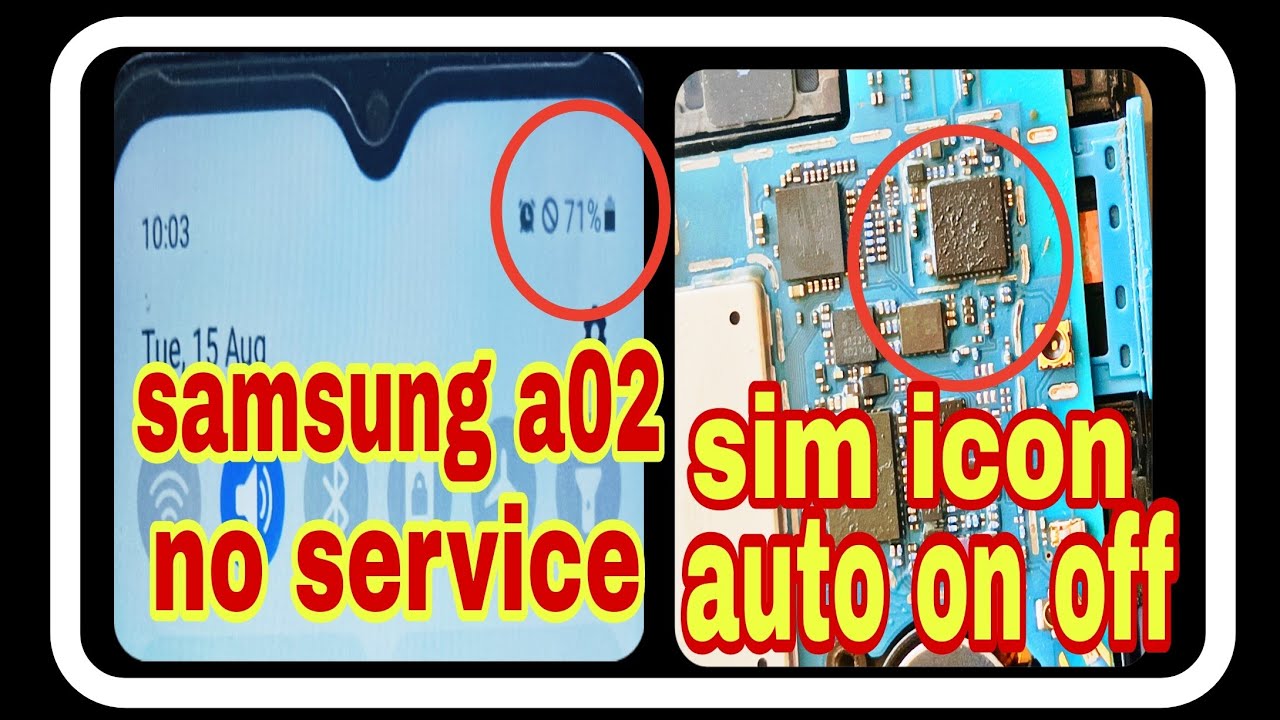 Samsung A02 No Service problem solution | A02 Sim icon auto on off ...