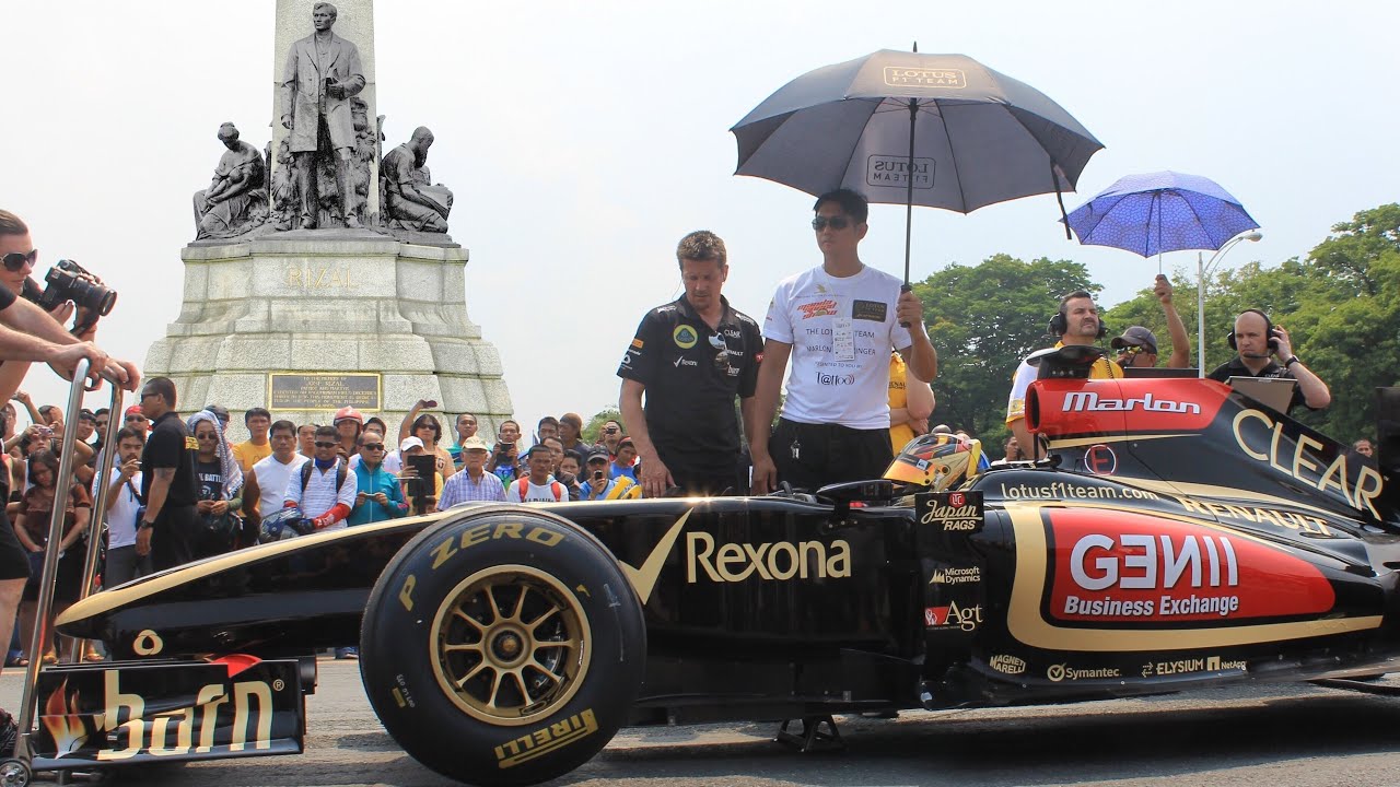 F1 Speed Show in Manila | Marlon Stockinger | Lotus F1 Team - YouTube