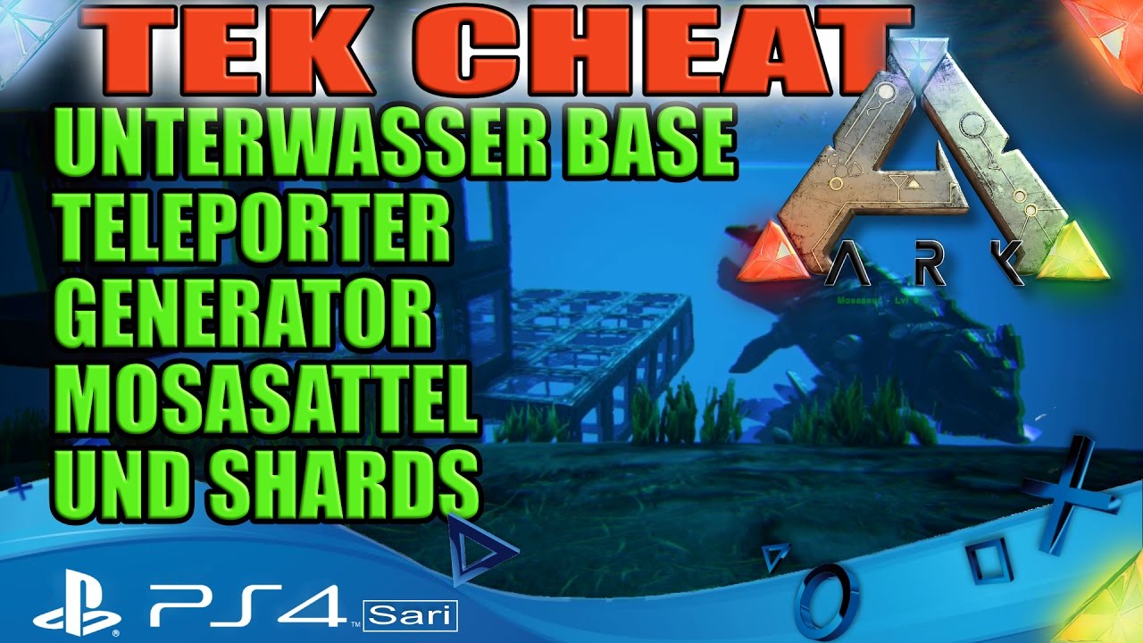 ARK PS4 🇩🇪 TEK CHEAT - UNTERWASSERBASE - TELEPORTER - GENERATOR ...