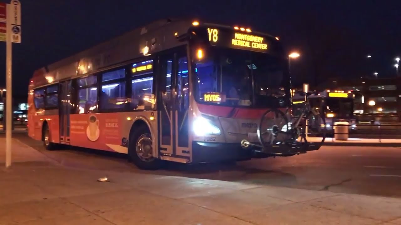 WMATA Metrobus #7082 New Flyer XDE40 Bus on Route Y8 to Medstar ...