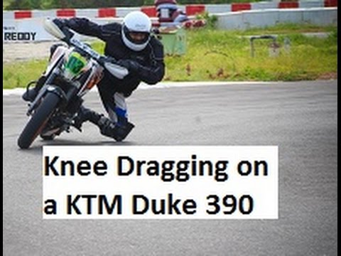 Cornering & Knee Dragging on a KTM Duke 390. - YouTube