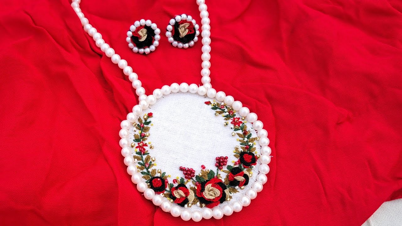 How to make Embroidery jewellery - video tutorial - YouTube