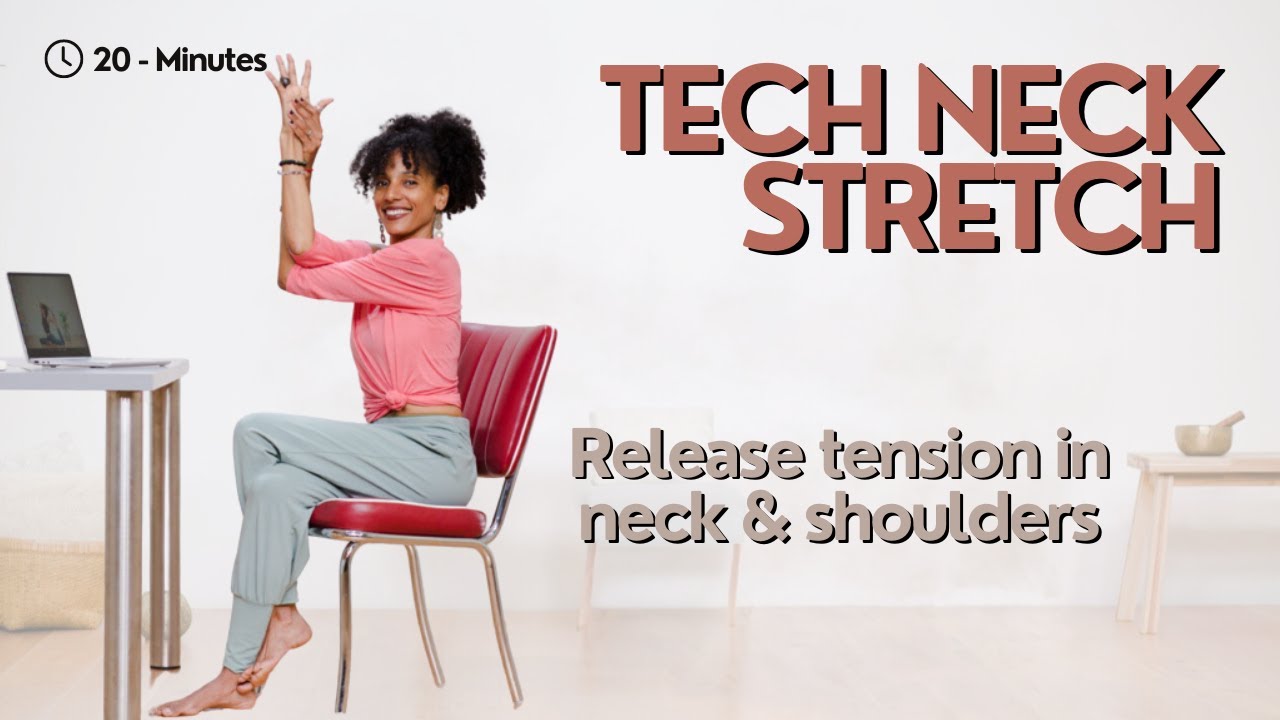 Tech Neck Yoga Stretches | Release your neck and shoulders with easy ...