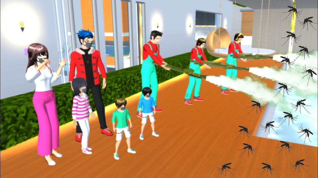 SEMPROT NYAMUK DEMAM BERDARAH | VLOG KING HAPPY FAMILY - Sakura School ...