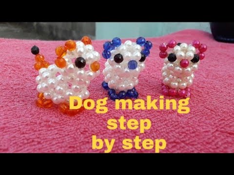 Beaded Dog making tutorial || Handmade showpieces making step by step ...