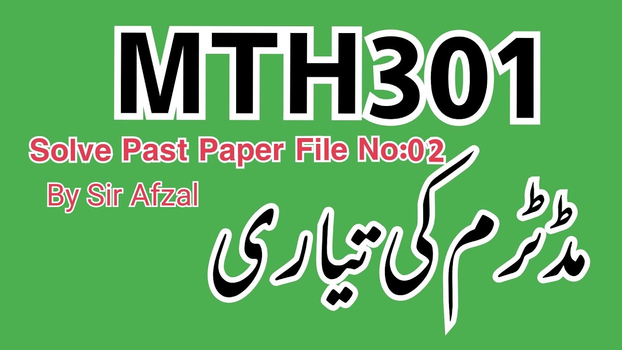 Mth301 midterm preparation 2021,Mth301 midterm preparation,Mth301 ...