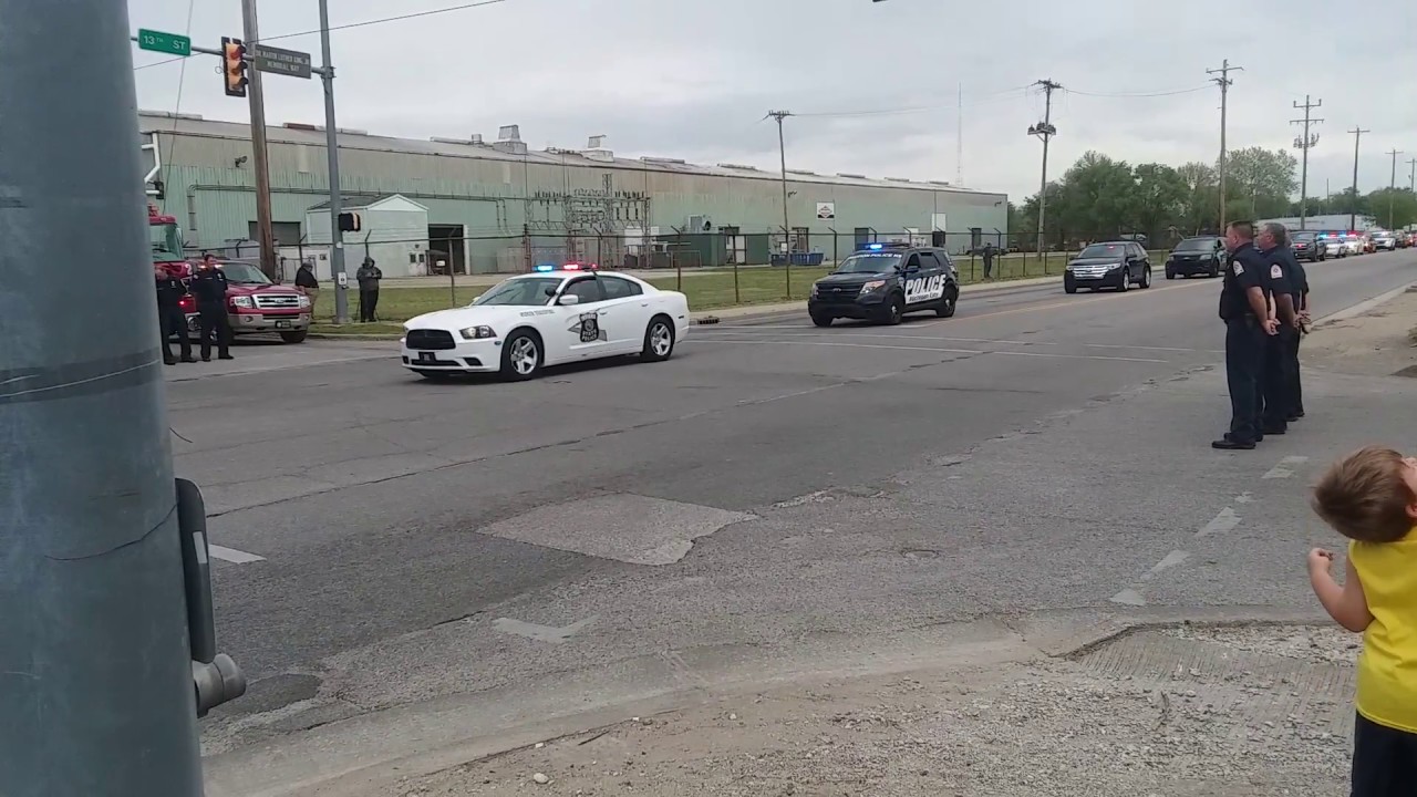 Funeral Procession for THPD Officer Rob Pitts - YouTube
