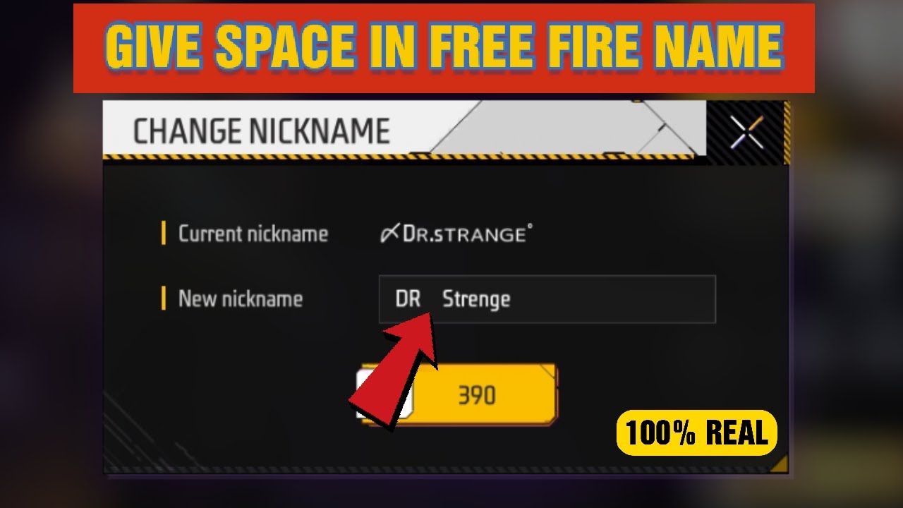 How to give space in Free Fire Name in Telugu | How to Change Name in ...