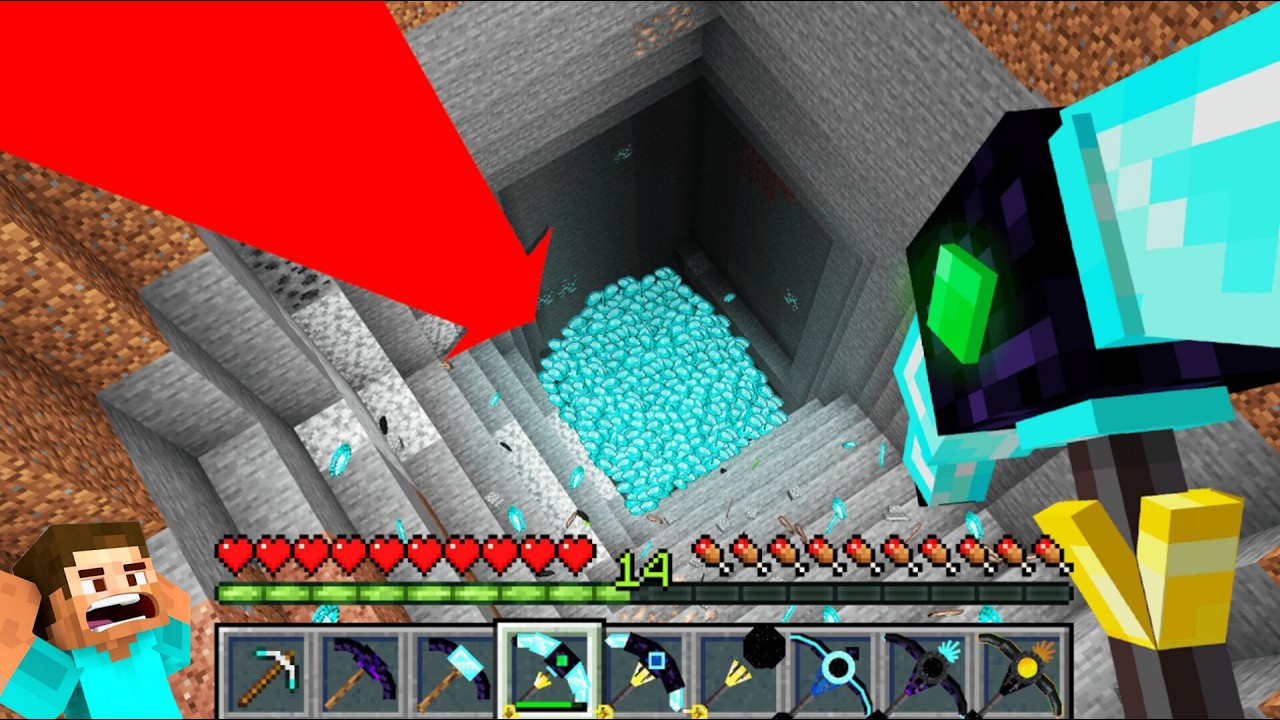 MINECRAFT, BUT THERE ARE CUSTOM PICKAXE...!🤯 - YouTube