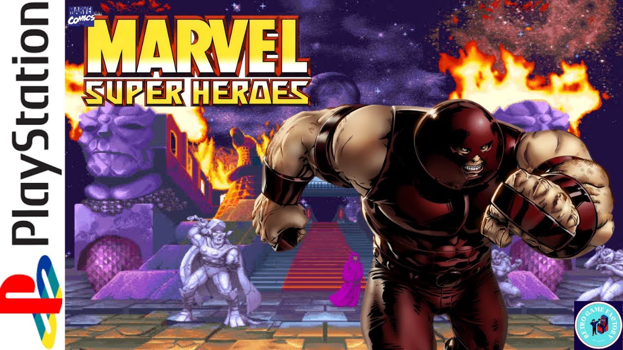 Marvel Super Heroes (1995) PS1 (40) HD "JUGGERNAUT" RETRO GAMEPLAY ...