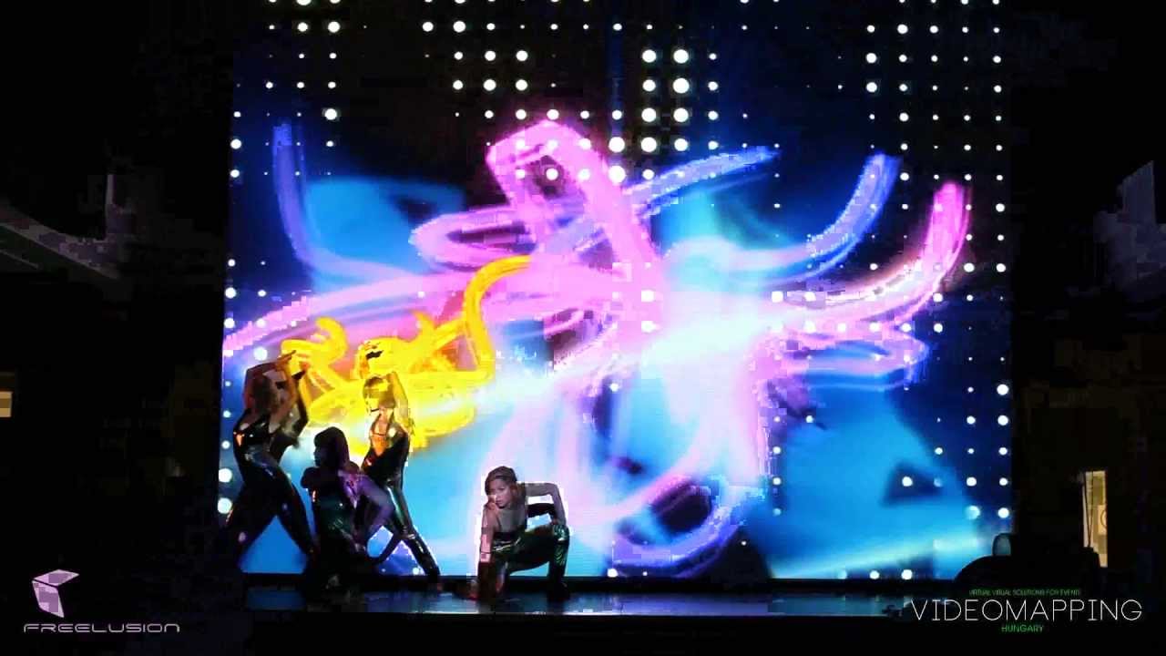 Freelusion Divas 3D Projection Mapping Dance Show - YouTube