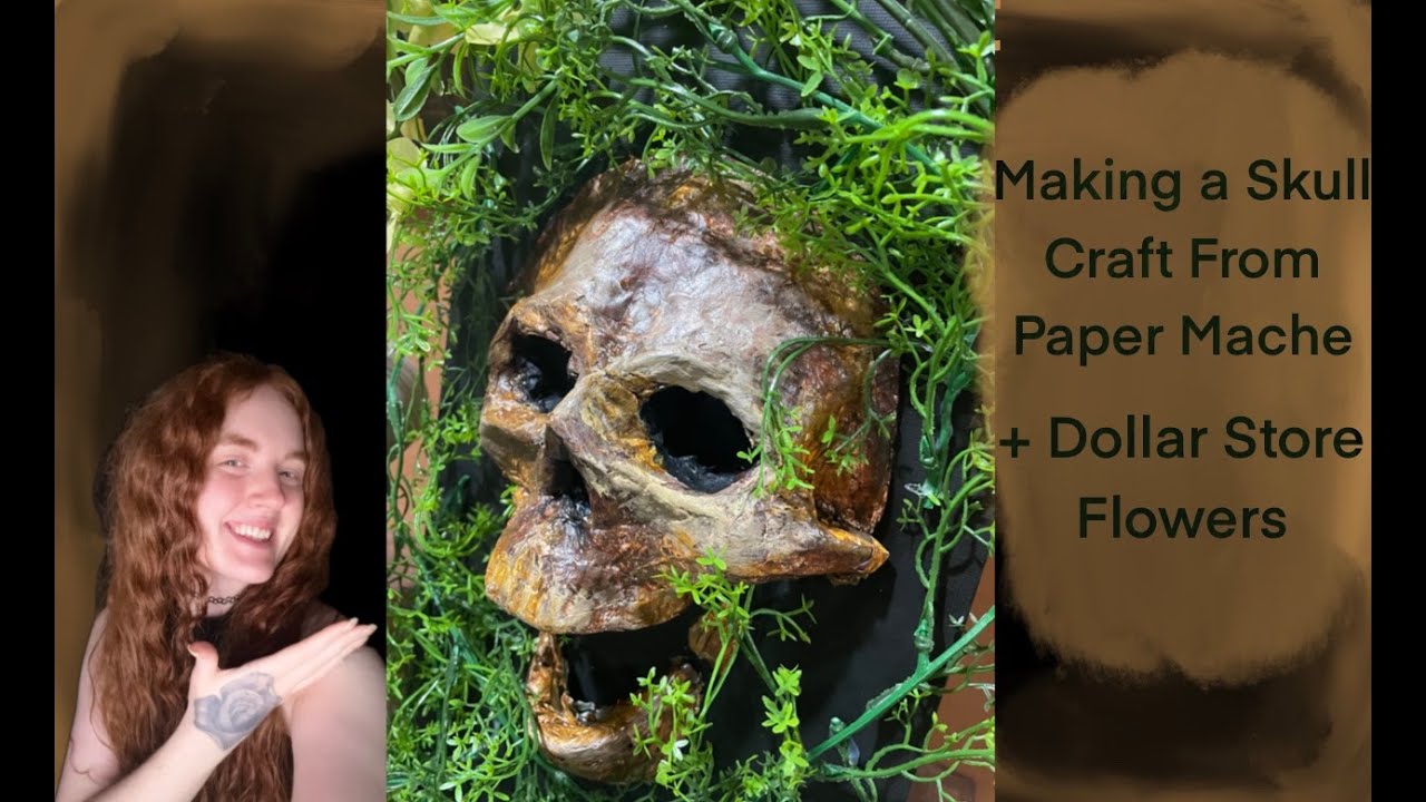 How I made a 3D Skull Painting using Paper Mache - YouTube