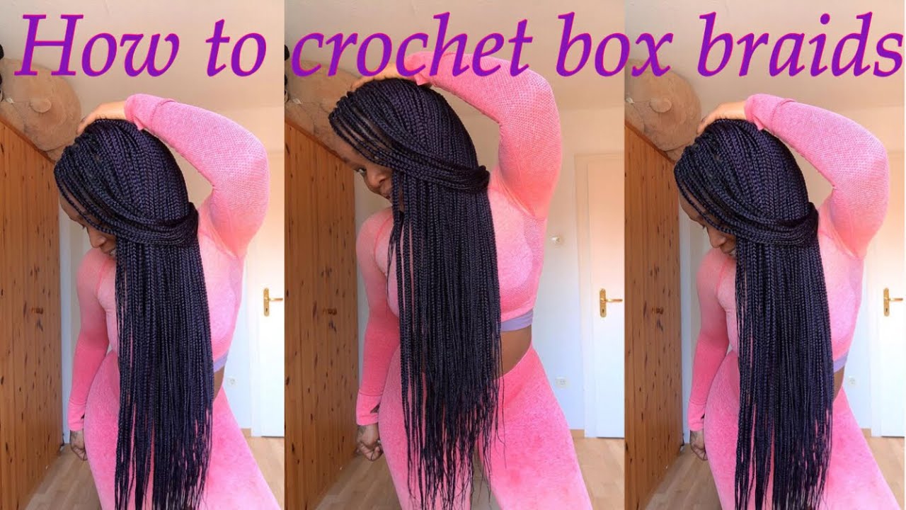 HOW TO|| CROCHET BOX BRAIDS IN 1HOUR|32inch box braids - YouTube