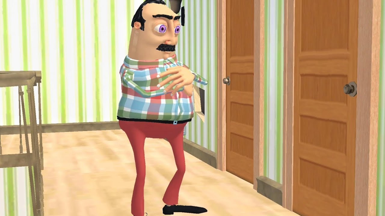 Hello Crazy Neighbour Game 3D, (Level 2) IOS Android Games - YouTube