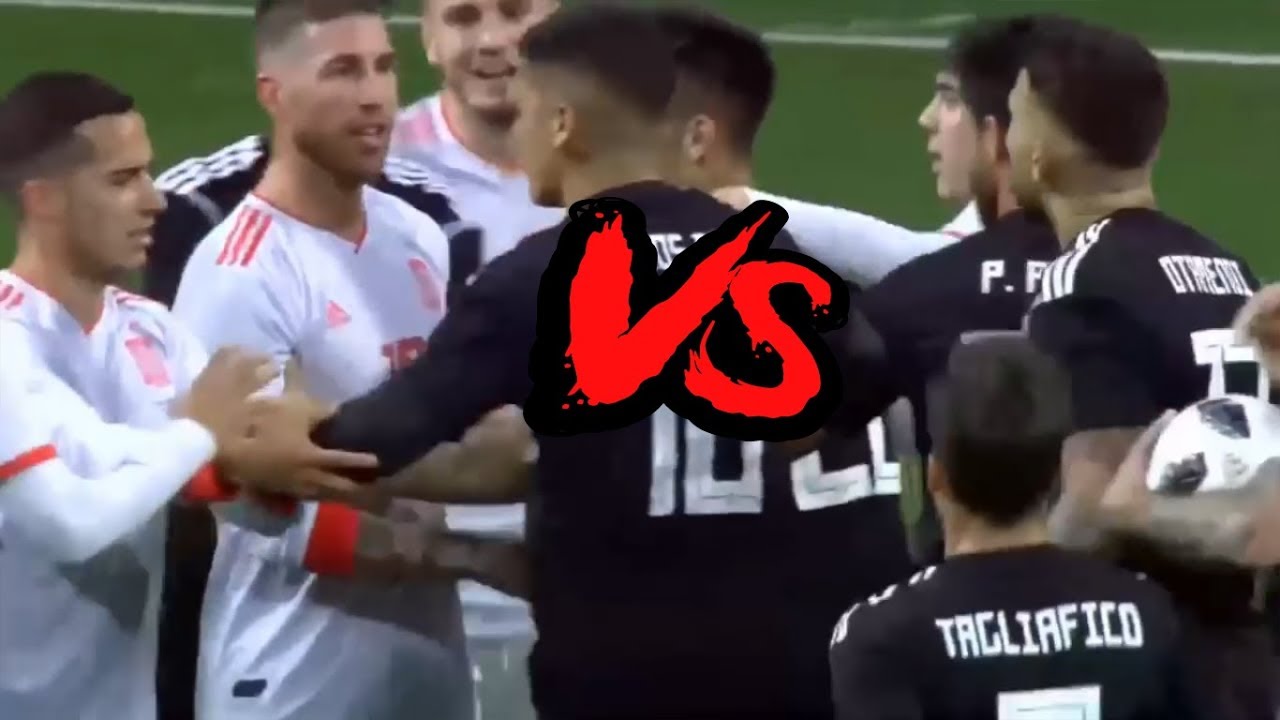 Sergio ramos fight VS Argentina - YouTube