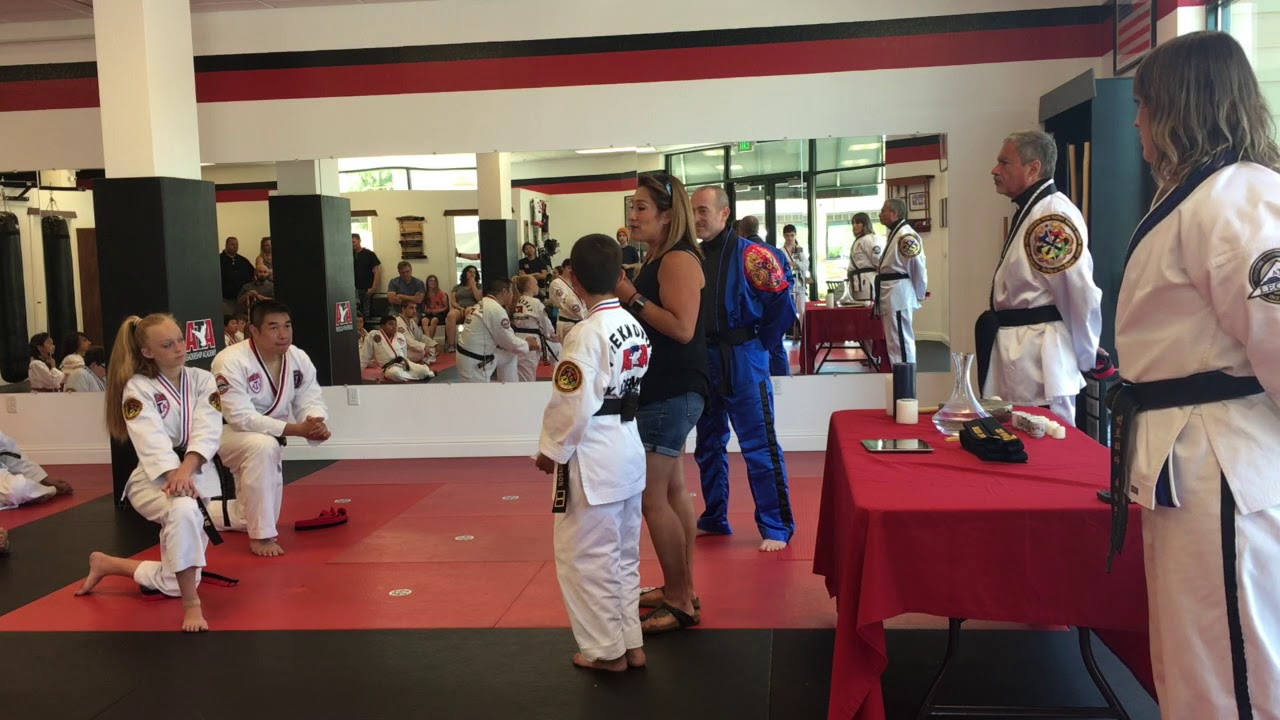 Black Belt Ceremony - Kaleb Robinson parent (Jun 23, 2018) - YouTube