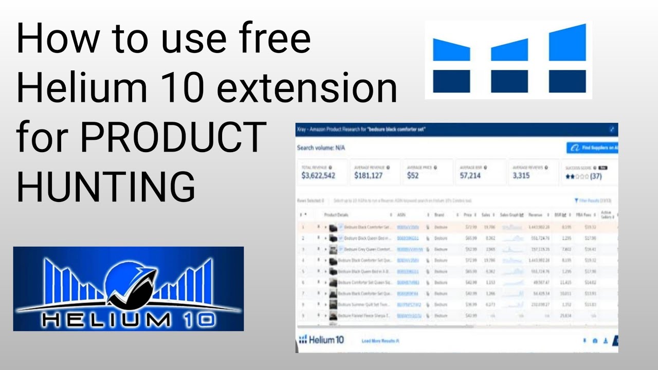 How to use free Helium 10 Extension for product Hunting-subscribe to my ...