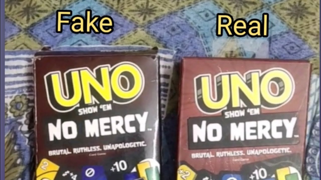 Fake VS. Real Uno Show 'Em No Mercy Differences - YouTube